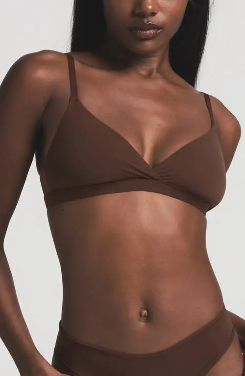 SKIMS Fits Everybody Crossover Bralette - Cocoa