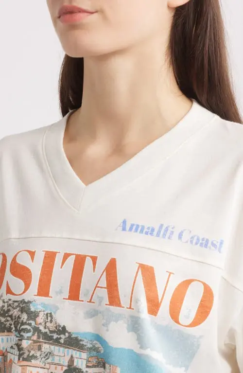 VINYL ICONS Positano V-neck Graphic T-shirt