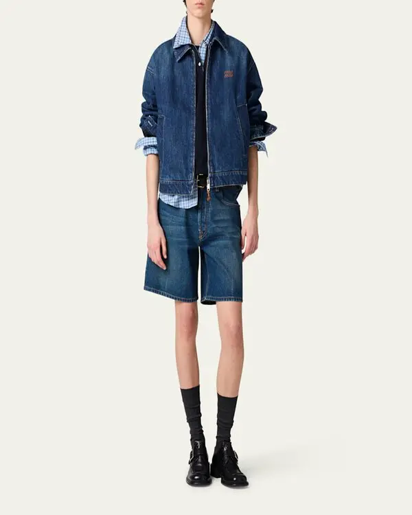 Miu Miu Oversized Denim Trucker Jacket