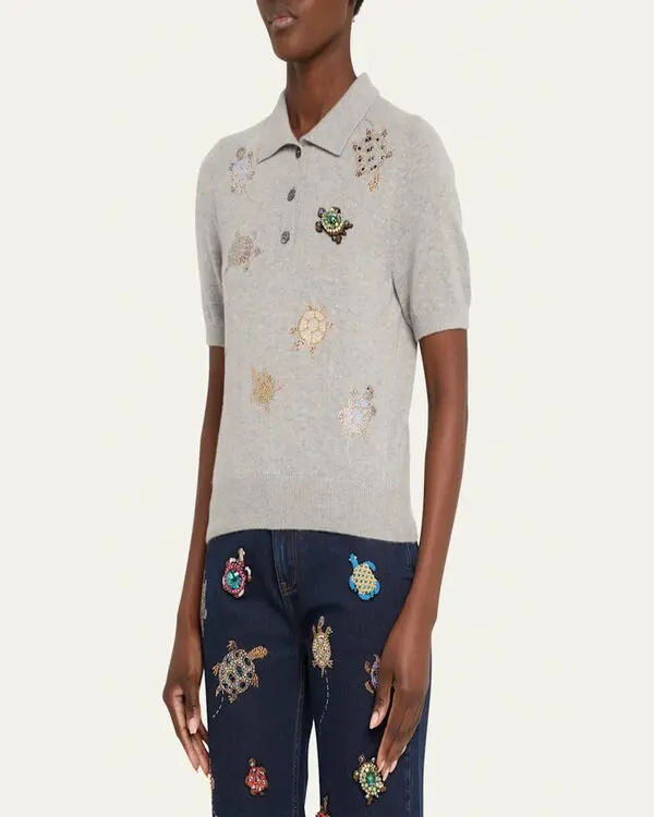 Libertine Turtle Time Cashmere Polo Sweater