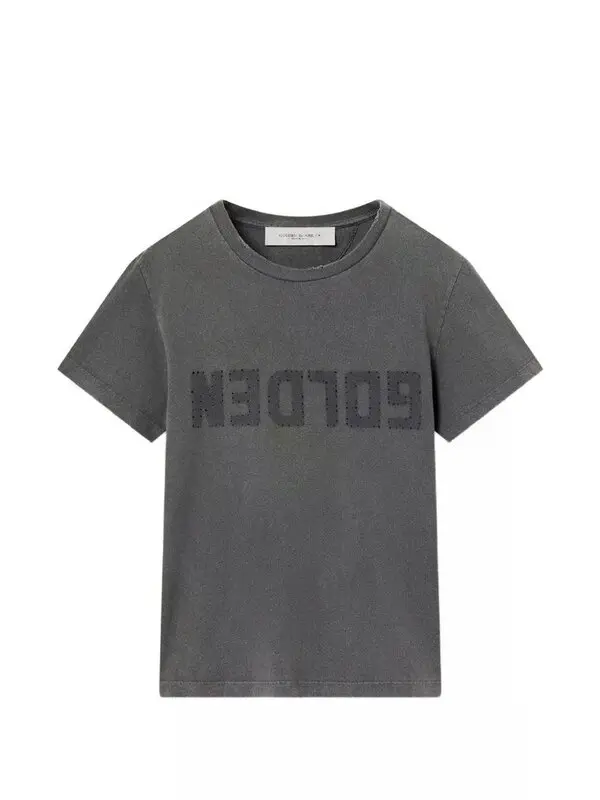 GOLDEN GOOSE Doris T-shirt With Distressed Finish - Green
