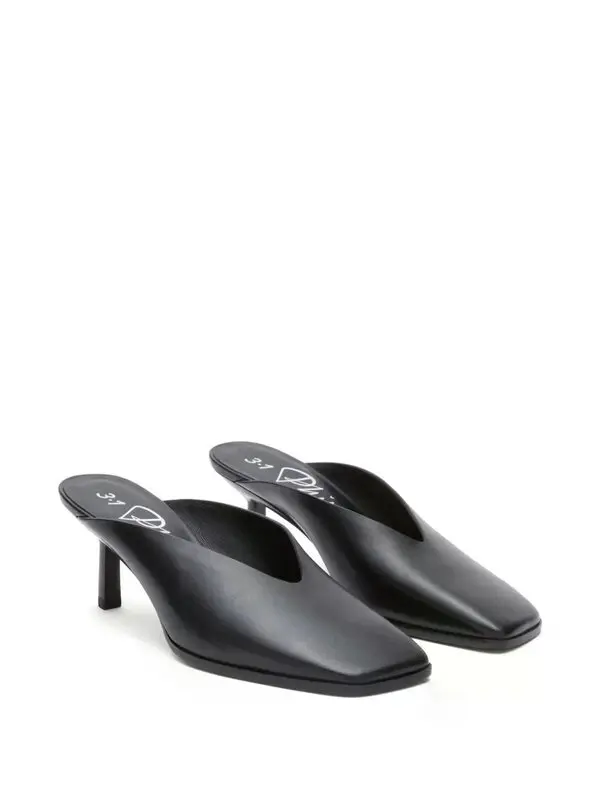 3.1 Phillip Lim 68mm Square-toe Mules - Black