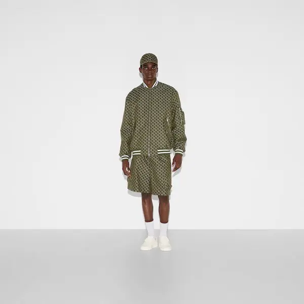 Gucci Cotton Jacquard Jacket With Gg Shadow