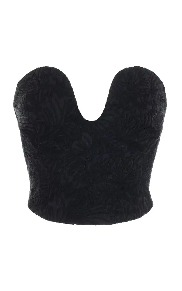 Mara Hoffman Liya Organic Cotton Bustier Top - Black