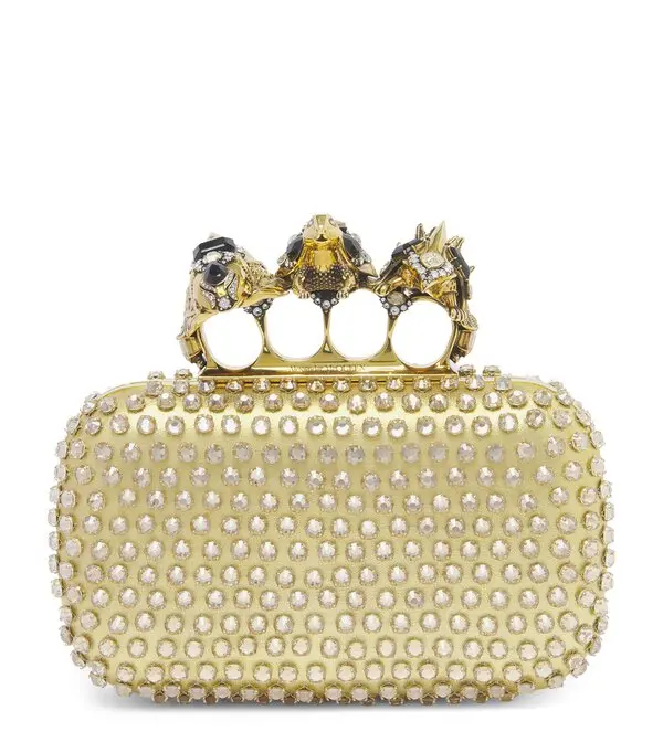 Alexander McQueen Crystal Bosch Knuckle Clutch
