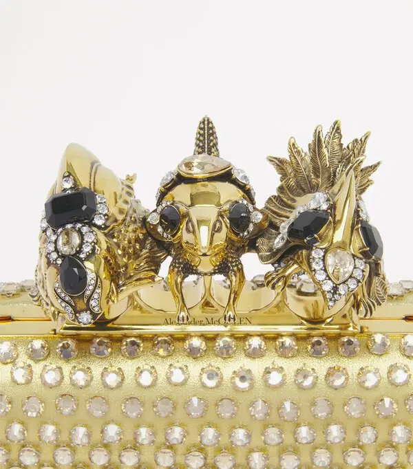 Alexander McQueen Crystal Bosch Knuckle Clutch