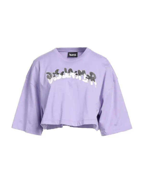 DISCLAIMER Printed Cropped T-shirt
