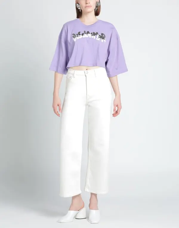 DISCLAIMER Printed Cropped T-shirt