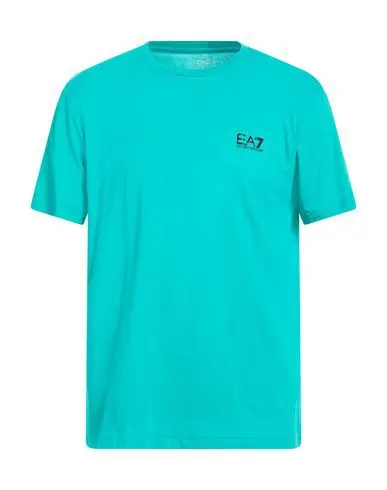 EA7 T-shirt Turquoise Size Cotton - Blue