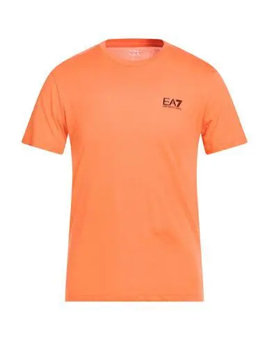 EA7 T-shirt Turquoise Size Cotton - Orange