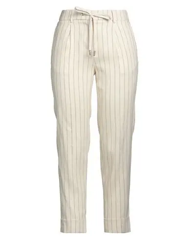 Peserico Tapered Linen, Viscose, And Cotton Pants With Stripes