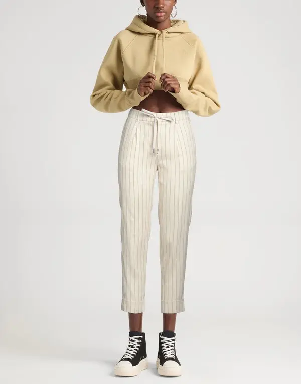 Peserico Tapered Linen, Viscose, And Cotton Pants With Stripes