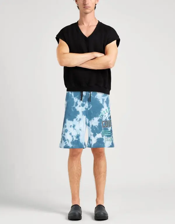 Versace Tie-dye French Terry Shorts - Blue