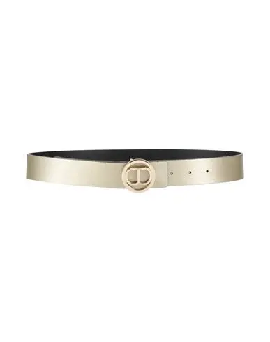 TWINSET Platinum Regenerated Leather Belt - Grey
