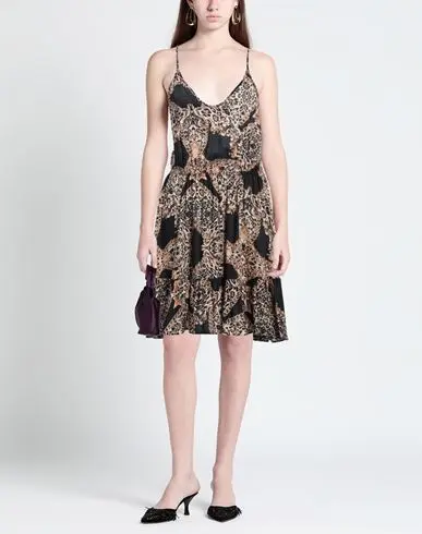 CHANGIT Mini Leopard-print Flared Dress