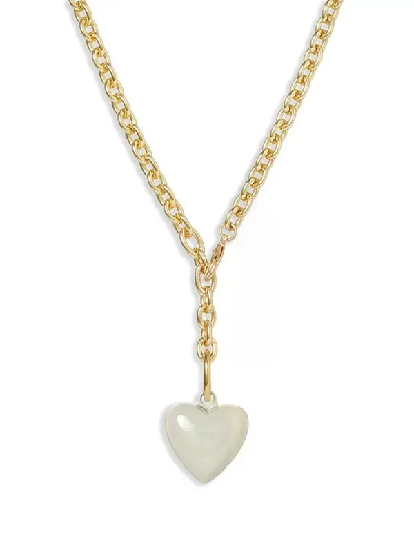 ROXANNE ASSOULIN Mini Puffy Heart Necklace - Neutrals