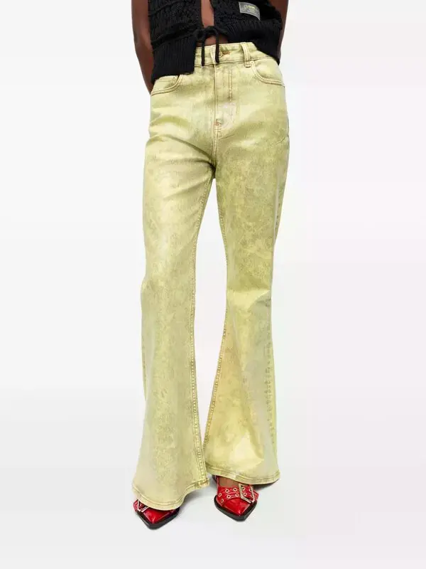 GANNI Foil Flared Jeans