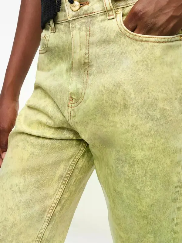GANNI Foil Flared Jeans