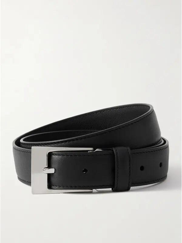 THE ROW Leather Belt - Black