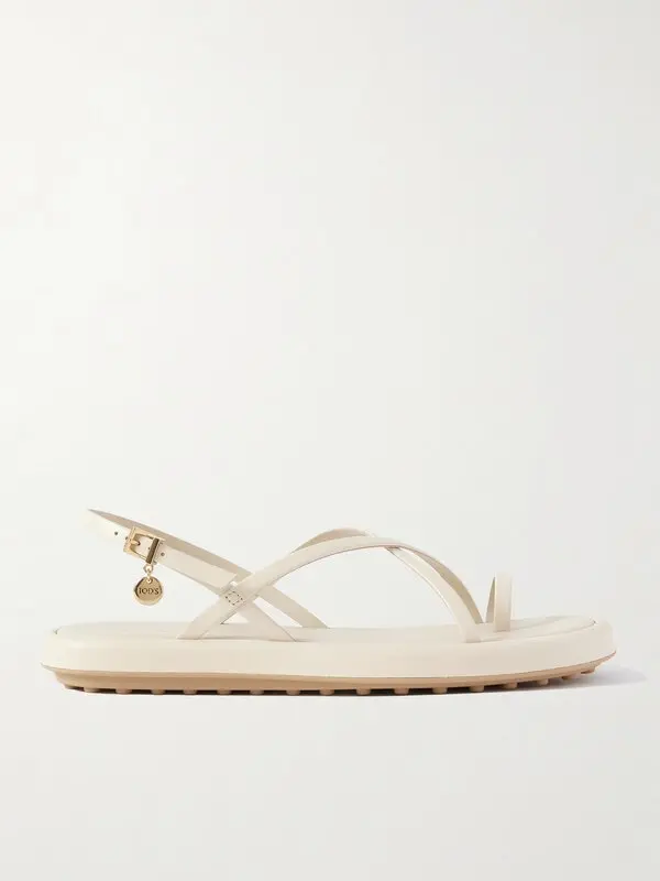 TOD'S Leather Sandals - Neutrals