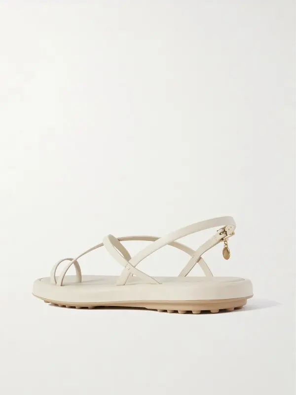 TOD'S Leather Sandals - Neutrals