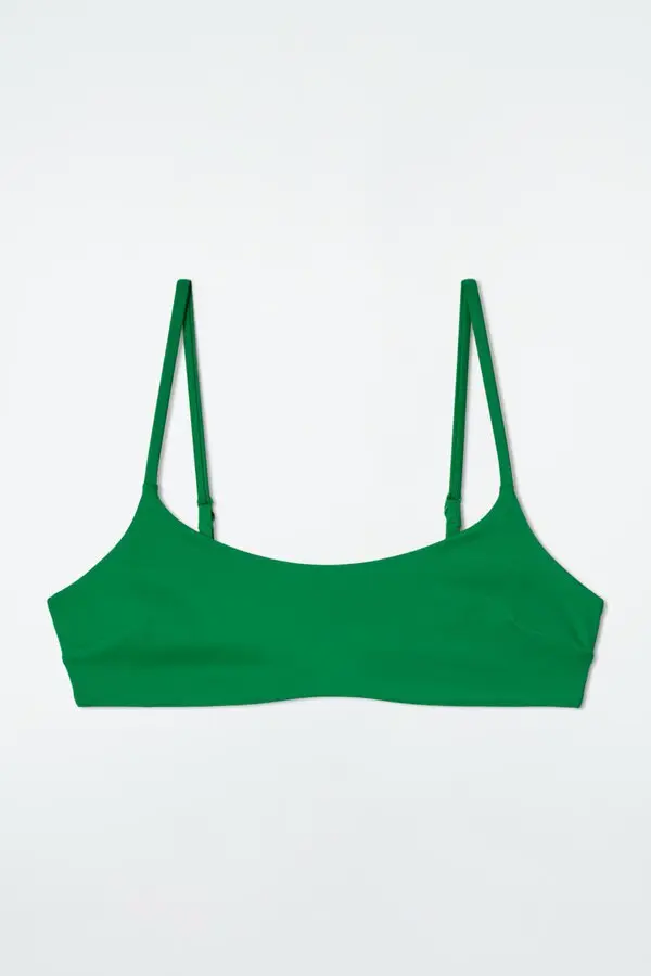 Cos Scoop-neck Bikini Top - Green