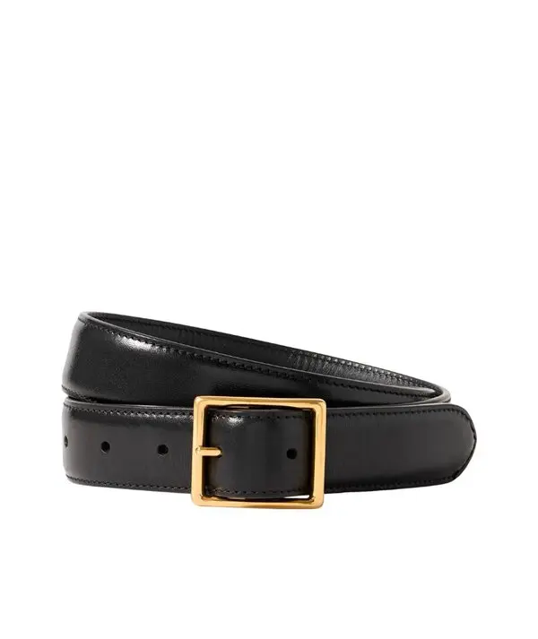 NILI LOTAN Gabriele Leather Belt - Black