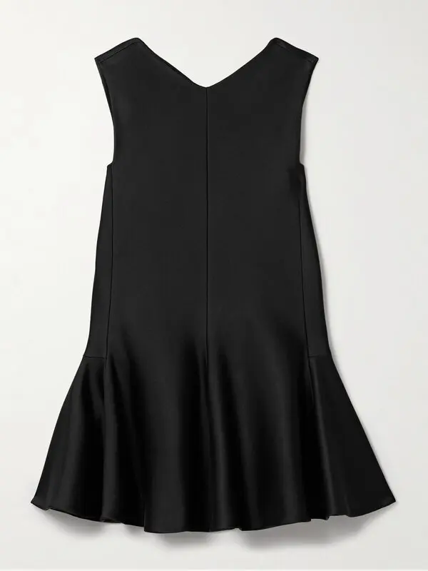Khaite Mel Crepe Mini Fit & Flare Dress - Black