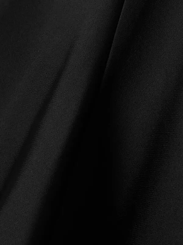 Khaite Mel Crepe Mini Fit & Flare Dress - Black