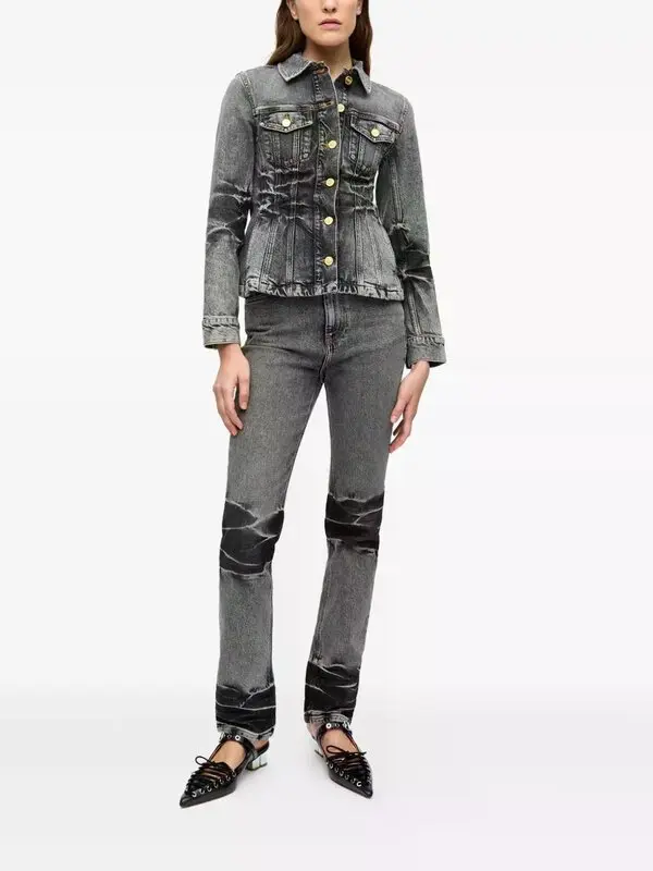 GANNI Whiskering-effect Straight-leg Jeans