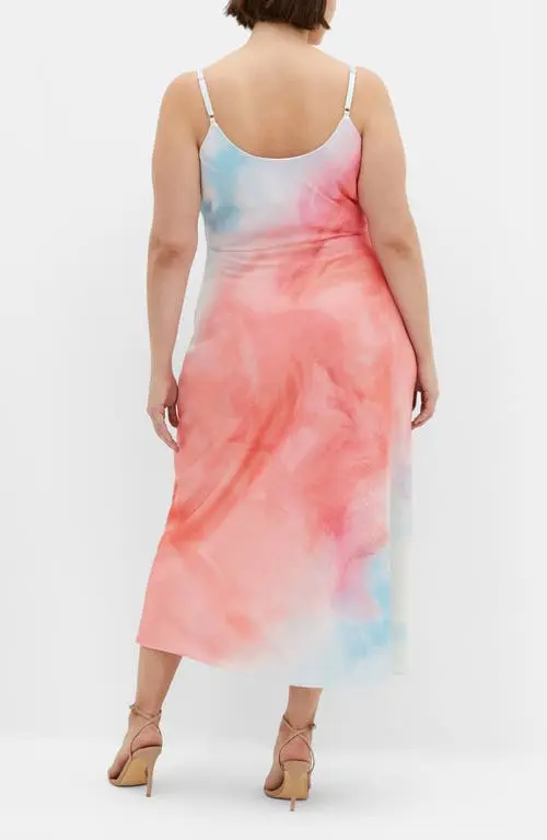 City Chic Print Evening Dress
