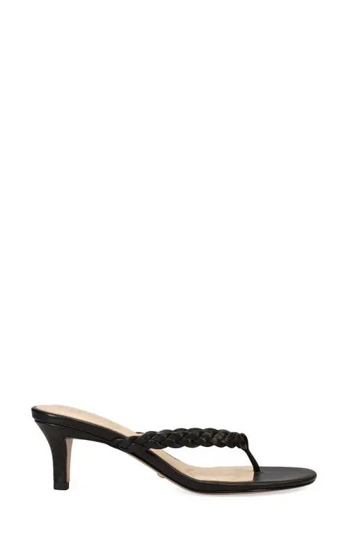 Pelle Moda Earlen Kitten Heel Flip Flop - Black