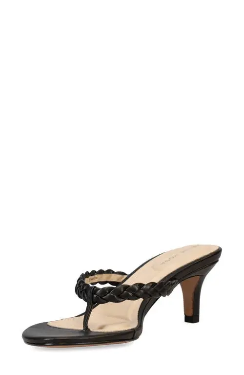 Pelle Moda Earlen Kitten Heel Flip Flop - Black