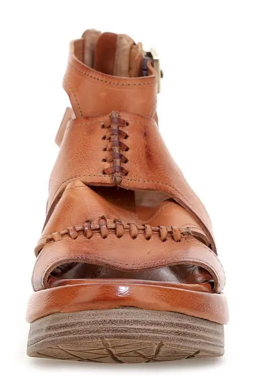 A.S.98 Stanton Wedge Sandal - Whiskey