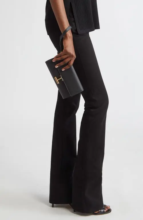 TOM FORD Tara Leather Wristlet - Black