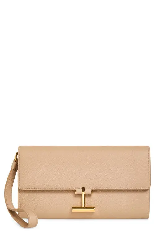 TOM FORD Tara Leather Wristlet - Jaa Light Beige