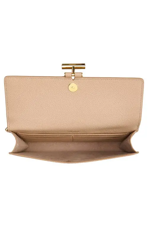 TOM FORD Tara Leather Wristlet - Jaa Light Beige