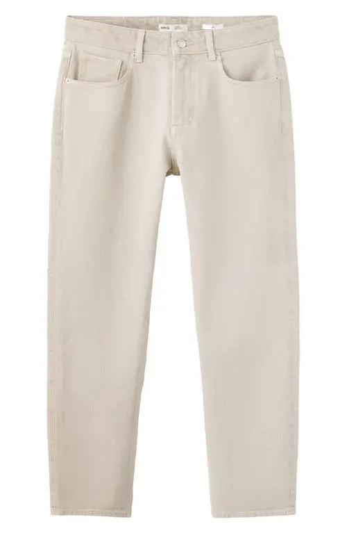 Mango Ben Tapered Jeans - Beige