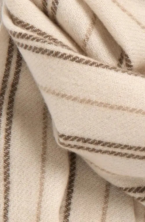 Vince Messa Stripe Cashmere Fringe Scarf