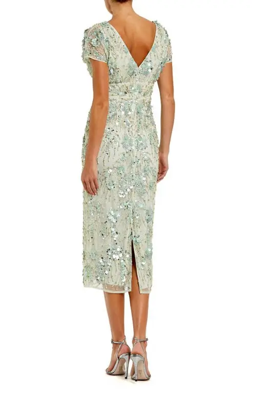 Mac Duggal Embellished Midi Dress - Sage