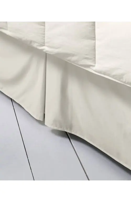 LANDS' END 400 Thread Count Premium Supima Cotton No Iron Sateen Bedskirt - Ivory