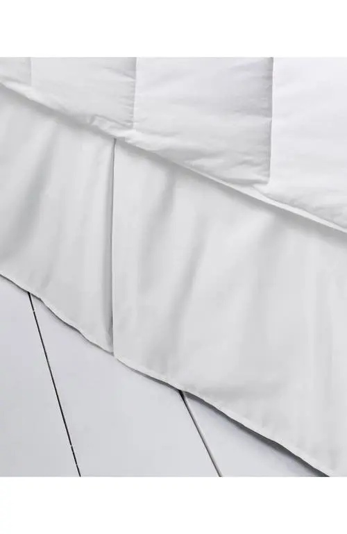 LANDS' END 400 Thread Count Premium Supima Cotton No Iron Sateen Bedskirt - White