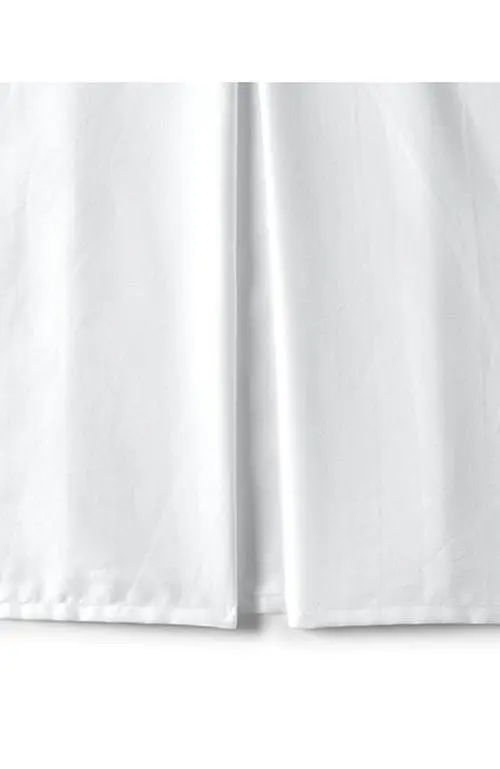 LANDS' END 400 Thread Count Premium Supima Cotton No Iron Sateen Bedskirt - White