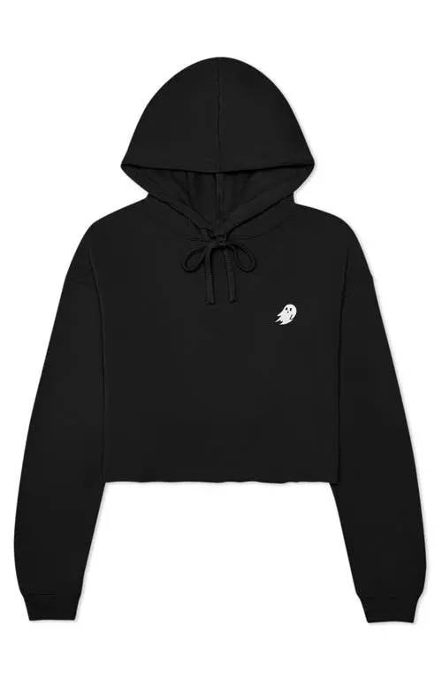 DALIX Ghost Cropped Hoodie - Black