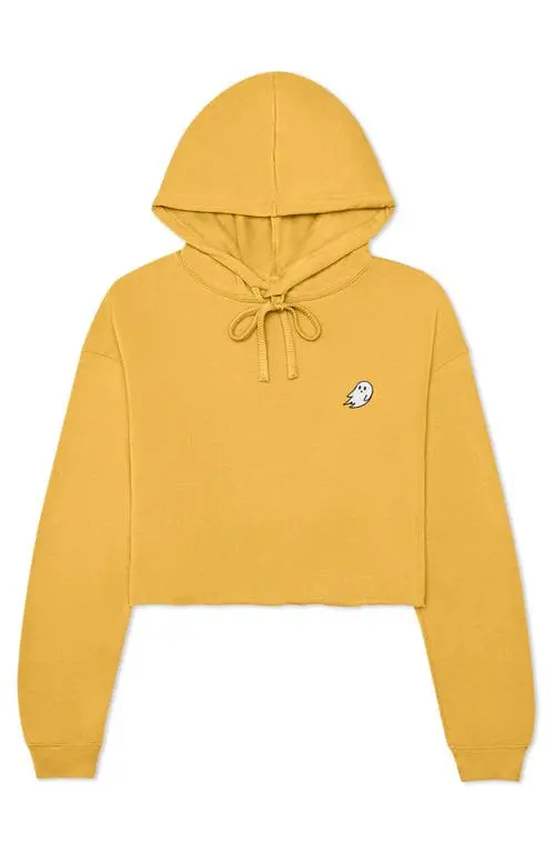 DALIX Ghost Cropped Hoodie - Heather Mustard
