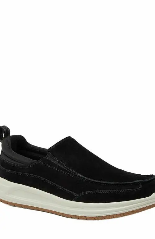 LANDS' END Casual Slip-on Loafers - Black/cream