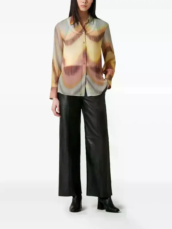Paul Smith Gradient Wave-print Georgette Shirt
