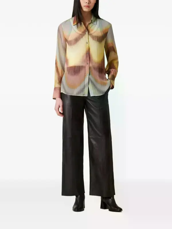 Paul Smith Gradient Wave-print Georgette Shirt