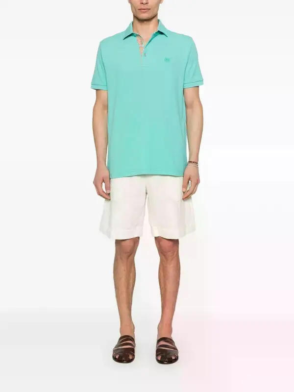 Etro Pegaso-embroidered Polo Shirt - Green