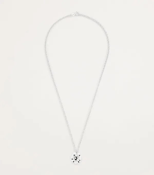 THE OUZE Sapphire-embedded Medallion Necklace